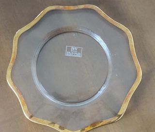 Sottopiatti IVV in vetro decorato a mano