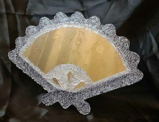 Specchio da tavolo a forma di ventaglio 24x36cm