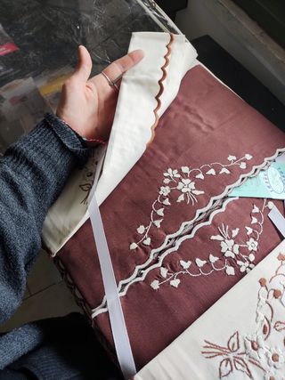 set lenzuola matrimoniale vintage anni 70 nuovo