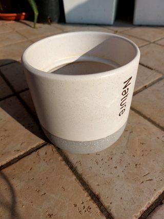 vaso per fiori o piante bicolore nature