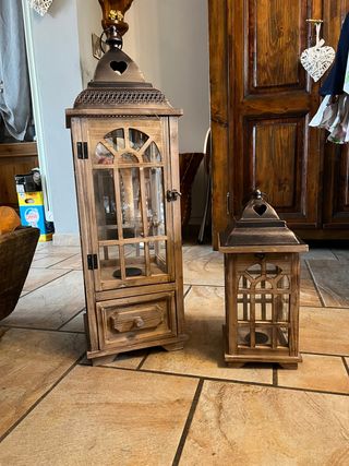 set lanterne in legno 