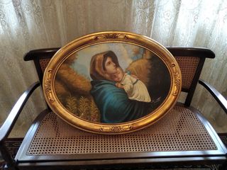Quadro ovale Madonna con Bambino