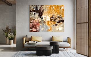 Quadro astratto dipinto a mano 100x80