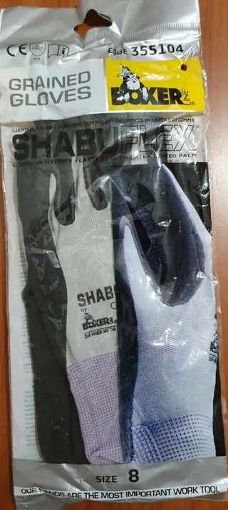 guanto 355104 SHABUFLEX nylon/lattice taglia 8