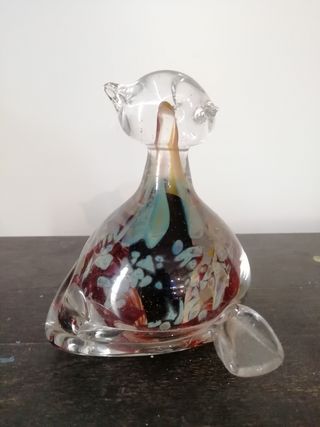 STATUA MURANO GATTO FIRMATA 