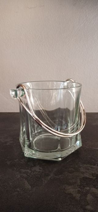 secchiello, cestello da ghiaccio vintage vetro