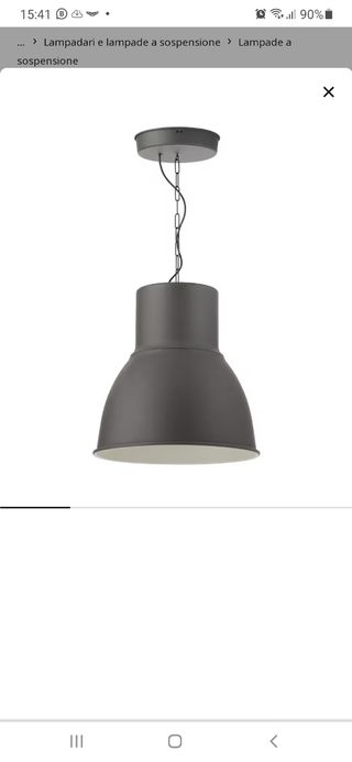 lampada a sospensione hektar 38 cm ikea