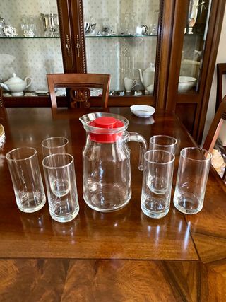Set Caraffa + 6 bicchieri bibita