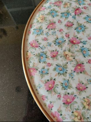 Piatto torta vassoio porcellana Dauher. Raro!