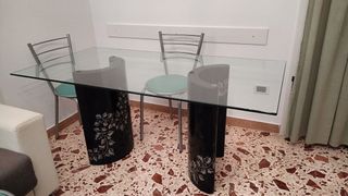 TAVOLO PIETRA E CRISTALLO