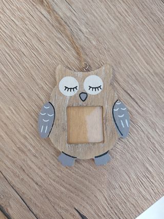 gufo legno portafoto 10 pz