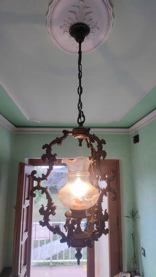 lampadario classico in bronzo