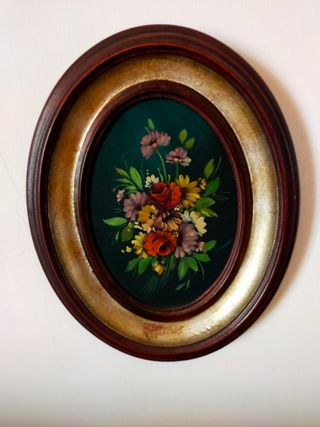 2 quadretti ovali vintage 