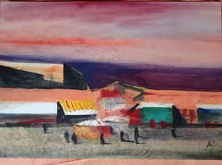 Magazzini Salvatore olio su tavola 30 x 40 Marrake