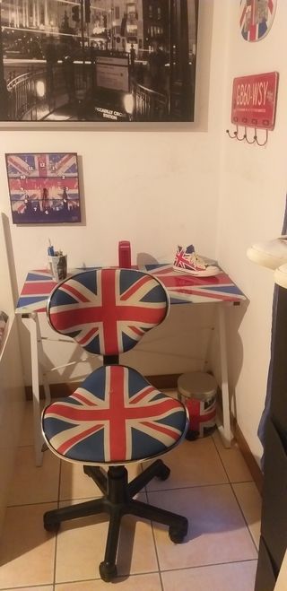 Tavolino + Sedia "Union Jack" inglese