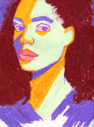 Dipinto originale a pastelli ad olio