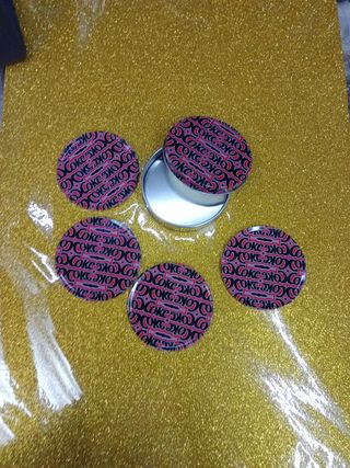 4 sottobicchieri Coca cola in contenitore metallo