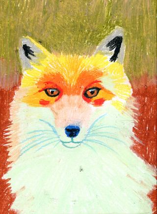 Dipinto originale a pastelli ad olio 