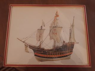 Stampa con cornice 'Galeone'