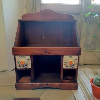 Porta spezie vintage in legno