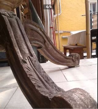 Base vintage fatta a mano per tavolino