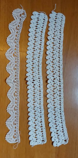 BORDURA PER ASCIUGAMANO FATTA ALL'UNCINETTO ,BALZE