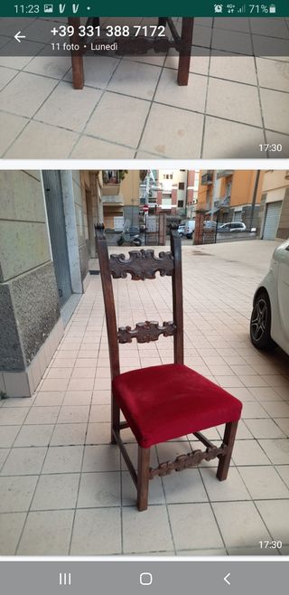 sedie legno massello