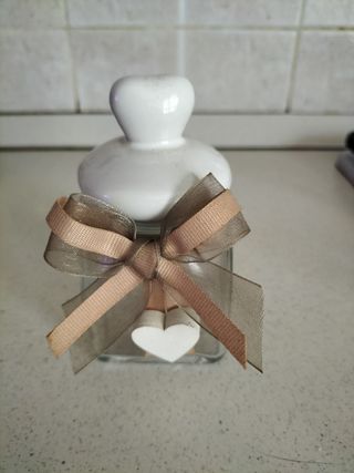 Vasetto ermetico vetro e ceramica 