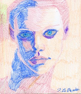 Dipinto originale a pastelli ad olio