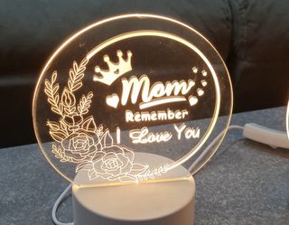 lampada con dedica mamma