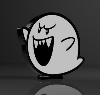 Insegna luminosa fatta a mano - SuperMario (Boo)