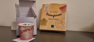 Bicchierino amore e piattino