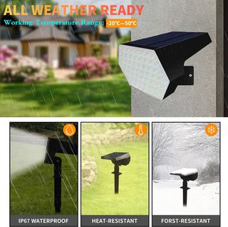 3 pezzi Luce Solare da Giardino Sensori