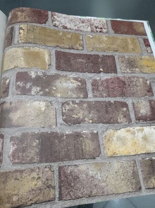 carta da parati effetto mattone 