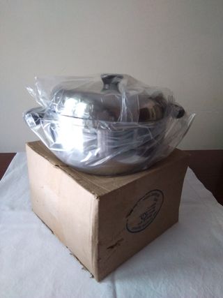 casseruola + coperchio acciaio inox 18/10 pentola