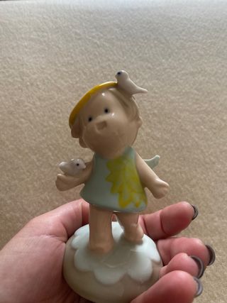 Angioletto in porcellana tema primavera GM Venturi