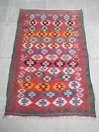 Kilim in lana, 1930 circa, area balcanica