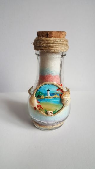 Boccetta con miniatura dipinta a mano 