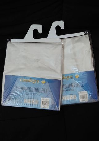 Coppia Copriguanciale con Cerniera 100% Puro Coton