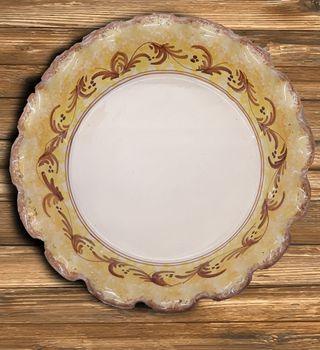 Centro tavola in terracotta smaltata