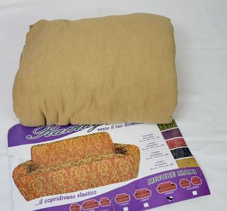 Copridivano 4 posti Orosei millerighe Beige