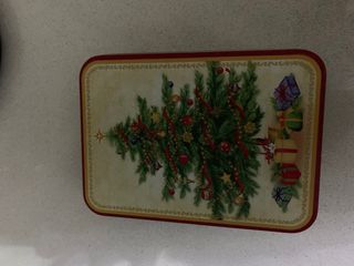 Scatola latta decoro Natale 