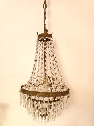 Lampadario stile impero color oro