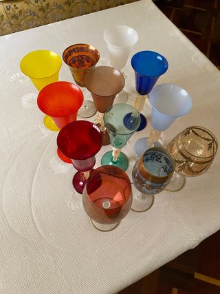 12 bicchieri in cristallo di Murano