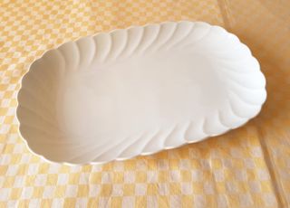 Vassoio ovale piatto pesante portata in ceramica