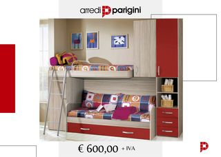 Cameretta a Soppalco Reti a Doghe Incluse / 20 Col