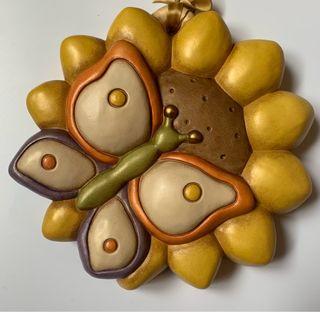 Oggetto decorativo formella grande fiore Thun 