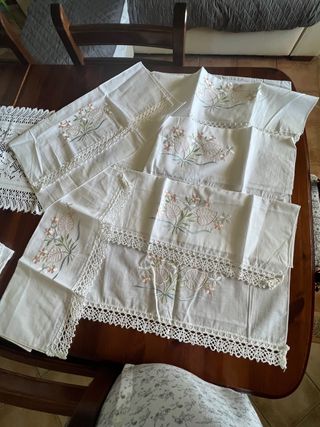 Set 7 asciugamani fatti a mano MAI utilizzati
