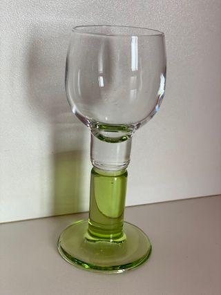 N. 6 bicchierini liquore gambo verde