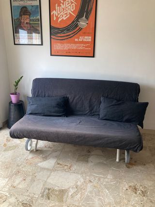 Divano letto matrimoniale ikea in denim nero